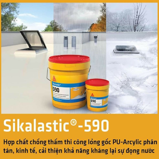 Sika Lastic 590 waterproof paint in Da Nang | Sikalastic® 590